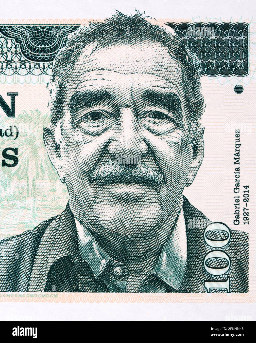 Gabriel Garcia Marquez a portrait from money - pesos Stock Photo - Alamy