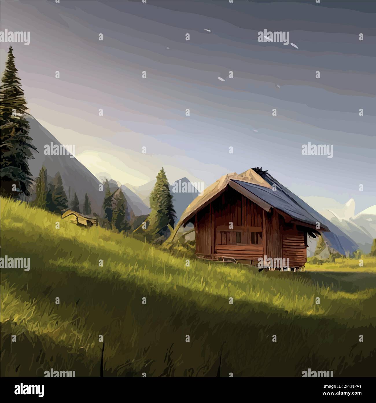 Tourism small mountains Stock Vector Images - Alamy