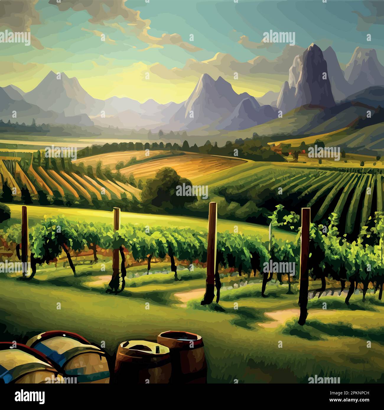 Country wine making Stock Vector Images - Alamy