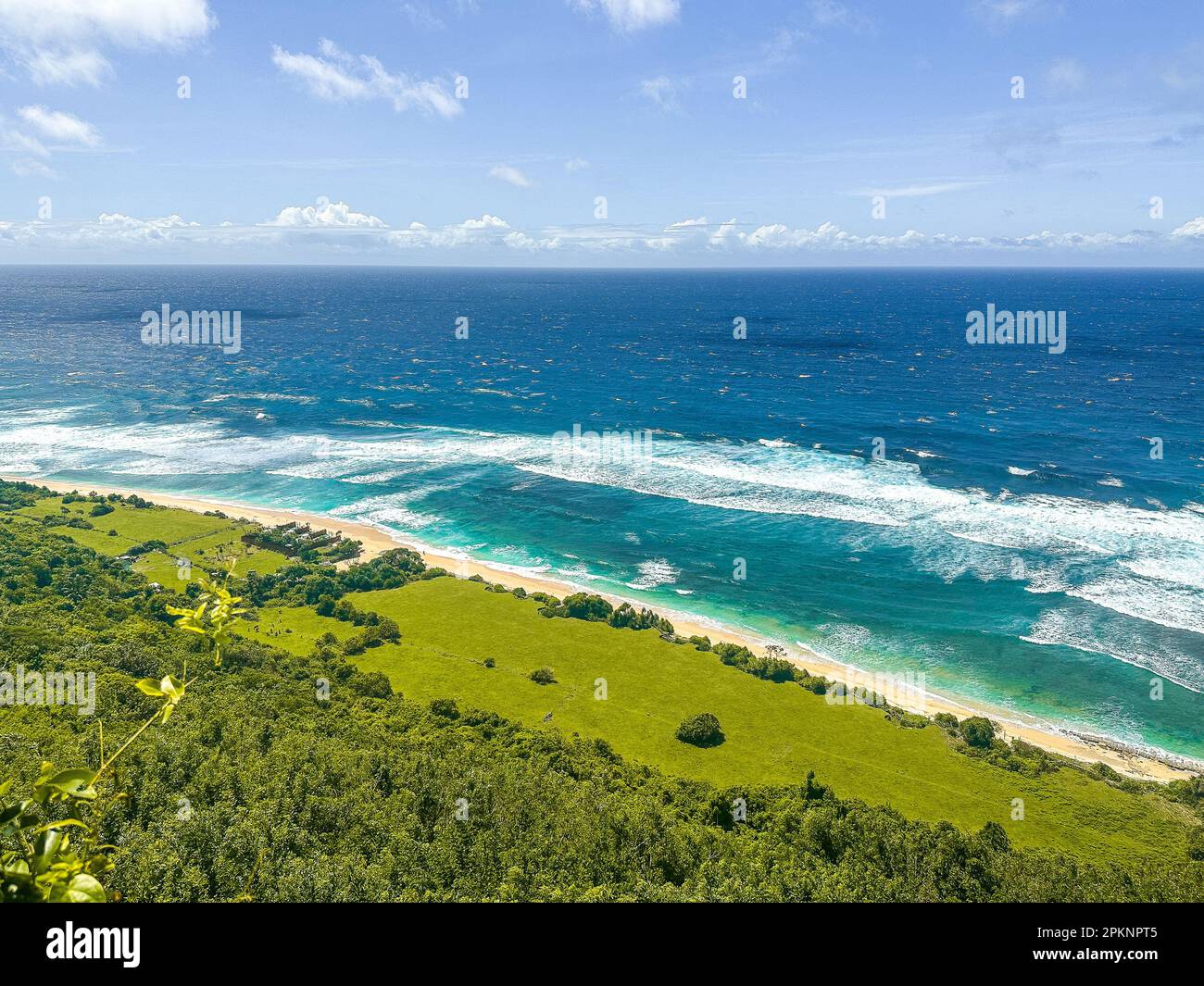 Aerial view of Nyang Nyang Beach on the southernmost coast of Bali ...