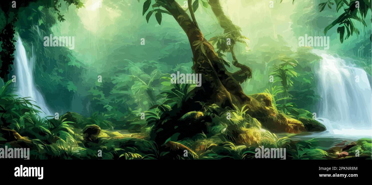 Amazon river water flow Stock Vector Images - Alamy