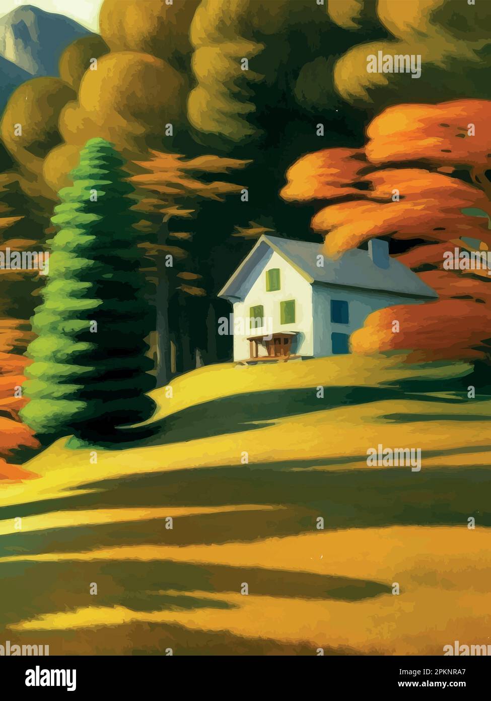 Hills in mid and backgrounds Stock Vector Images - Alamy