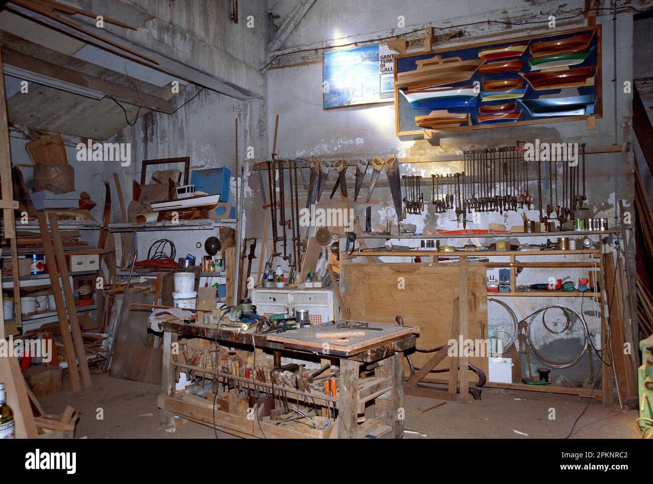 Marine carpenter workshop in Provence Stock Photo - Alamy
