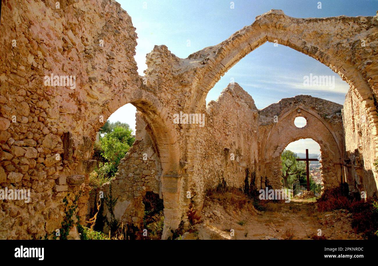 Ruins of the old chapel of the Oratorians of Ollioules in Provence ...