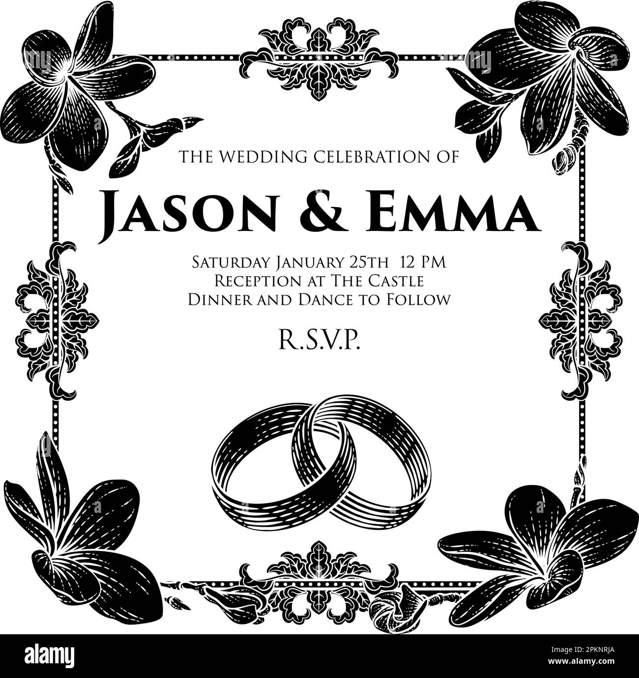 Gold wedding rings square hi-res stock photography and images - Alamy