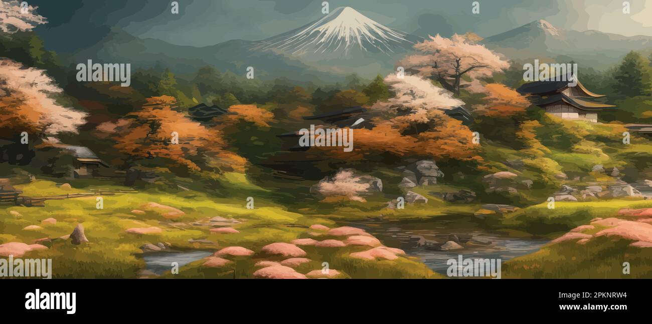 Old spring hill Stock Vector Images - Alamy