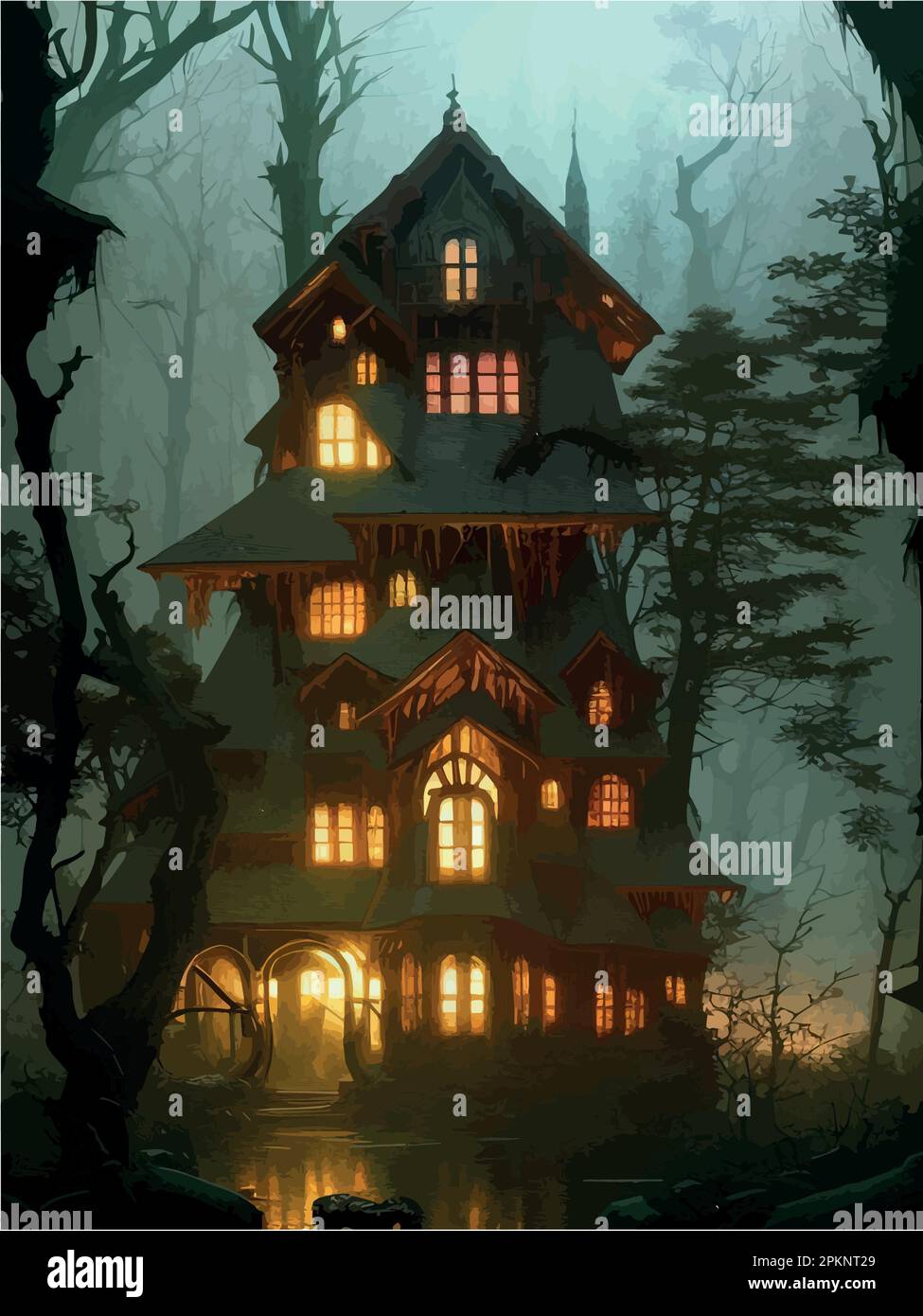 Lit by window Stock Vector Images - Alamy