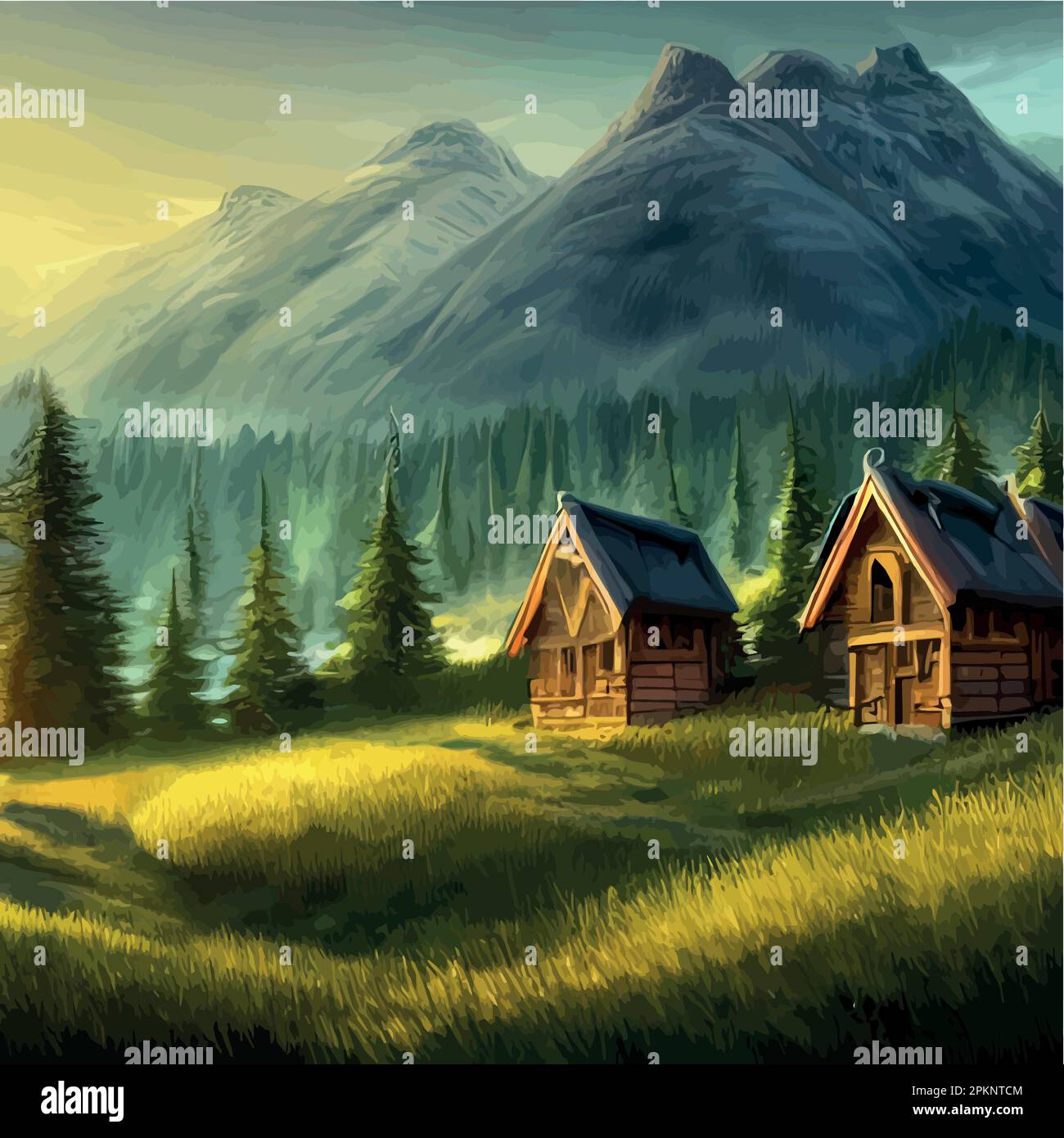 Old wood structures Stock Vector Images - Alamy