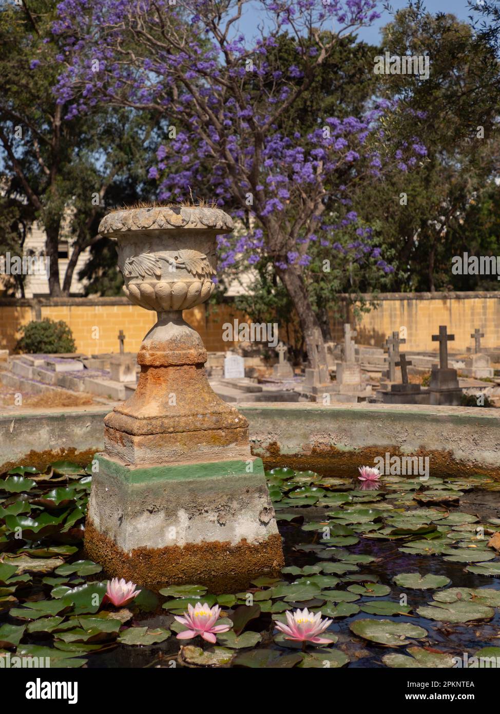 Floriana, Malta - May, 2021: Military Cemetery Pieta (Pietà) located ...