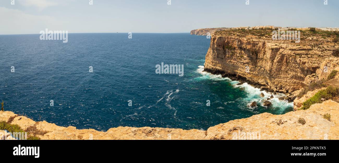 Rocky coast near Ghar Hasan Cave, Malta, Europe Stock Photo - Alamy