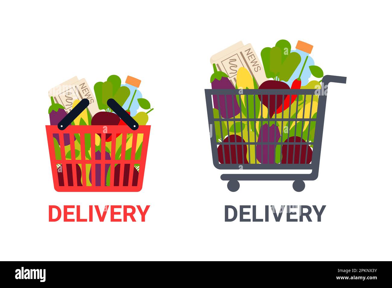 Online shopping, Food delivery. Icons to express, delivery Home ...