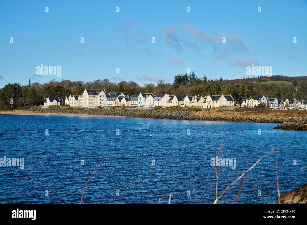 The Clyde Estuary at Inverkip Bay, Western Scotland, UK, showing ...