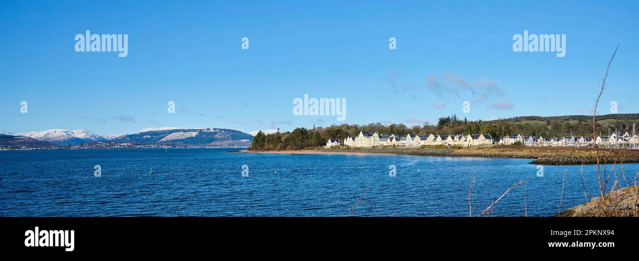 The Clyde Estuary at Inverkip Bay, Western Scotland, UK, showing ...