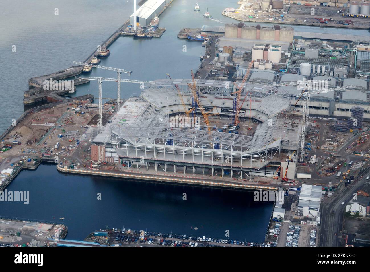 The new Everton Football Club stadium under construction at Bramley ...