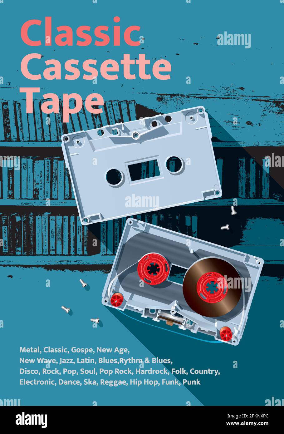 classic cassette tape vintage poster Stock Vector Image & Art - Alamy