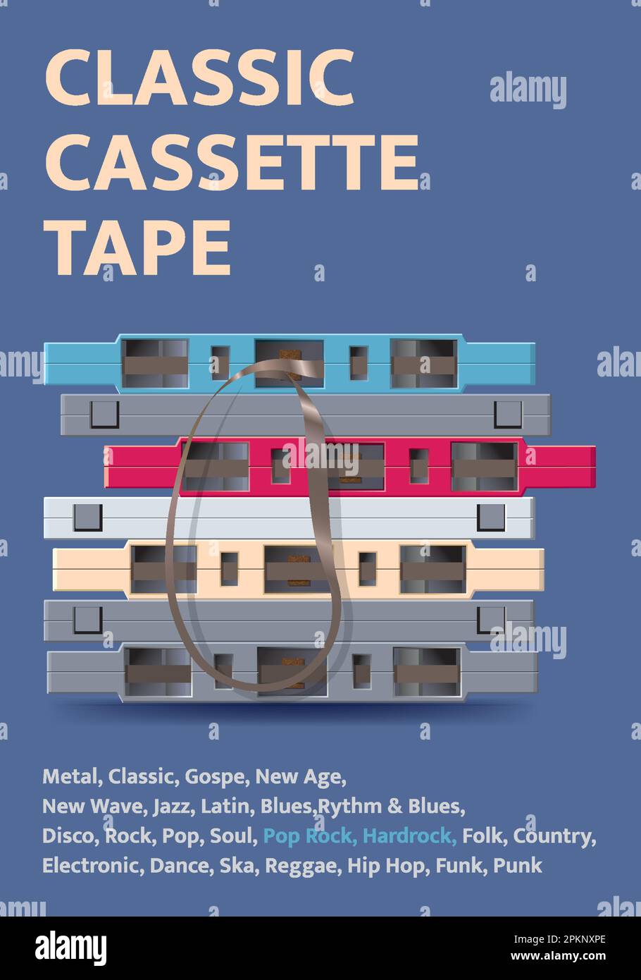 classic cassette tape vintage poster Stock Vector Image & Art - Alamy