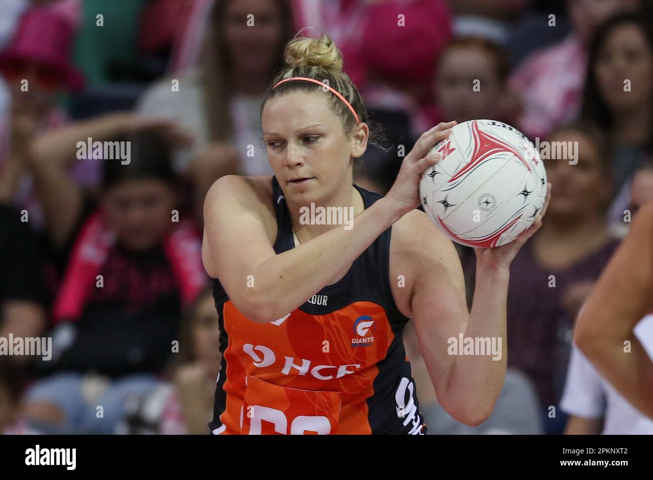 Jo Harten of the Giants during the Super Netball Round 4 match between ...
