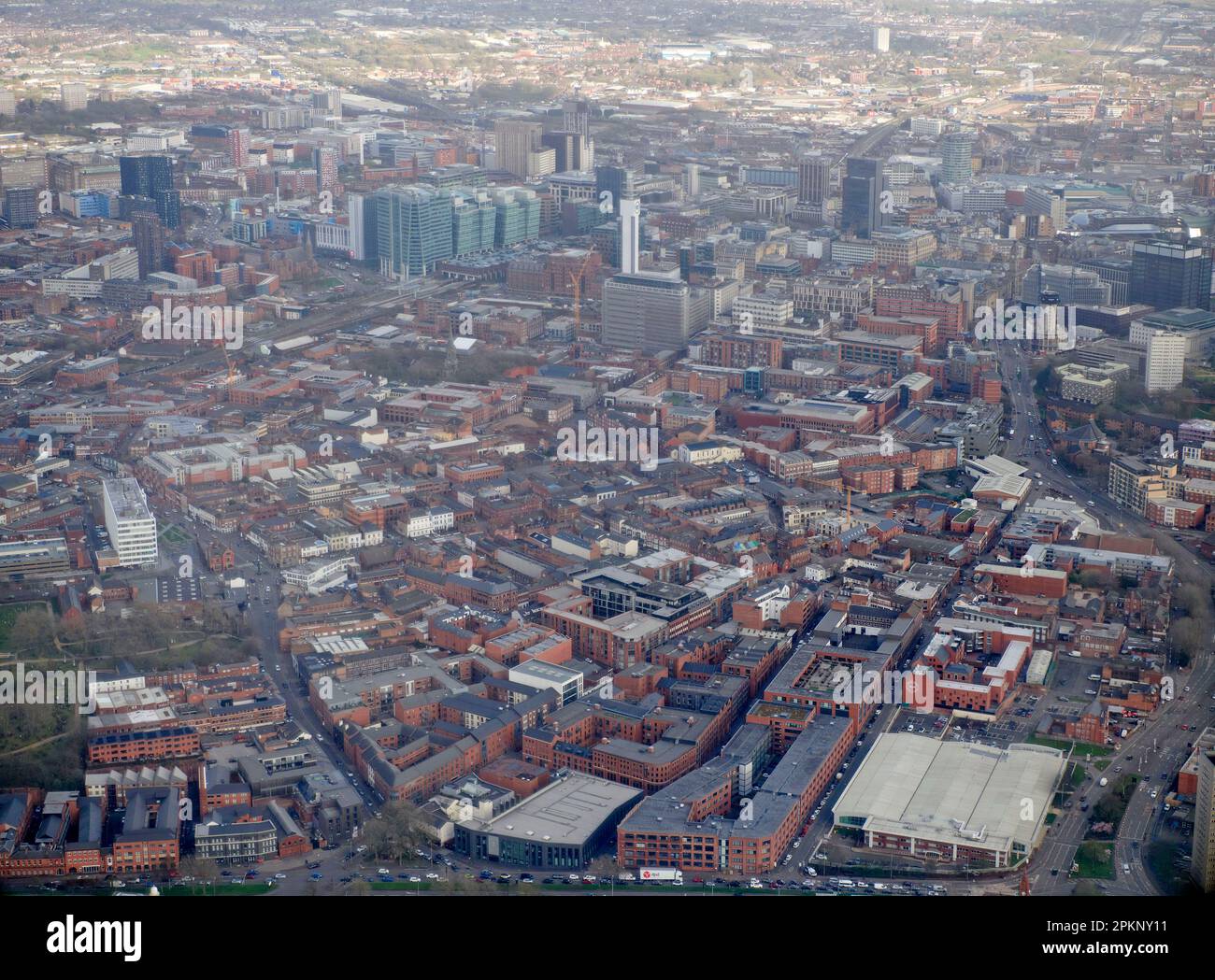 An aerial view of Birmingham City Centre, West Midlands, England, UK ...