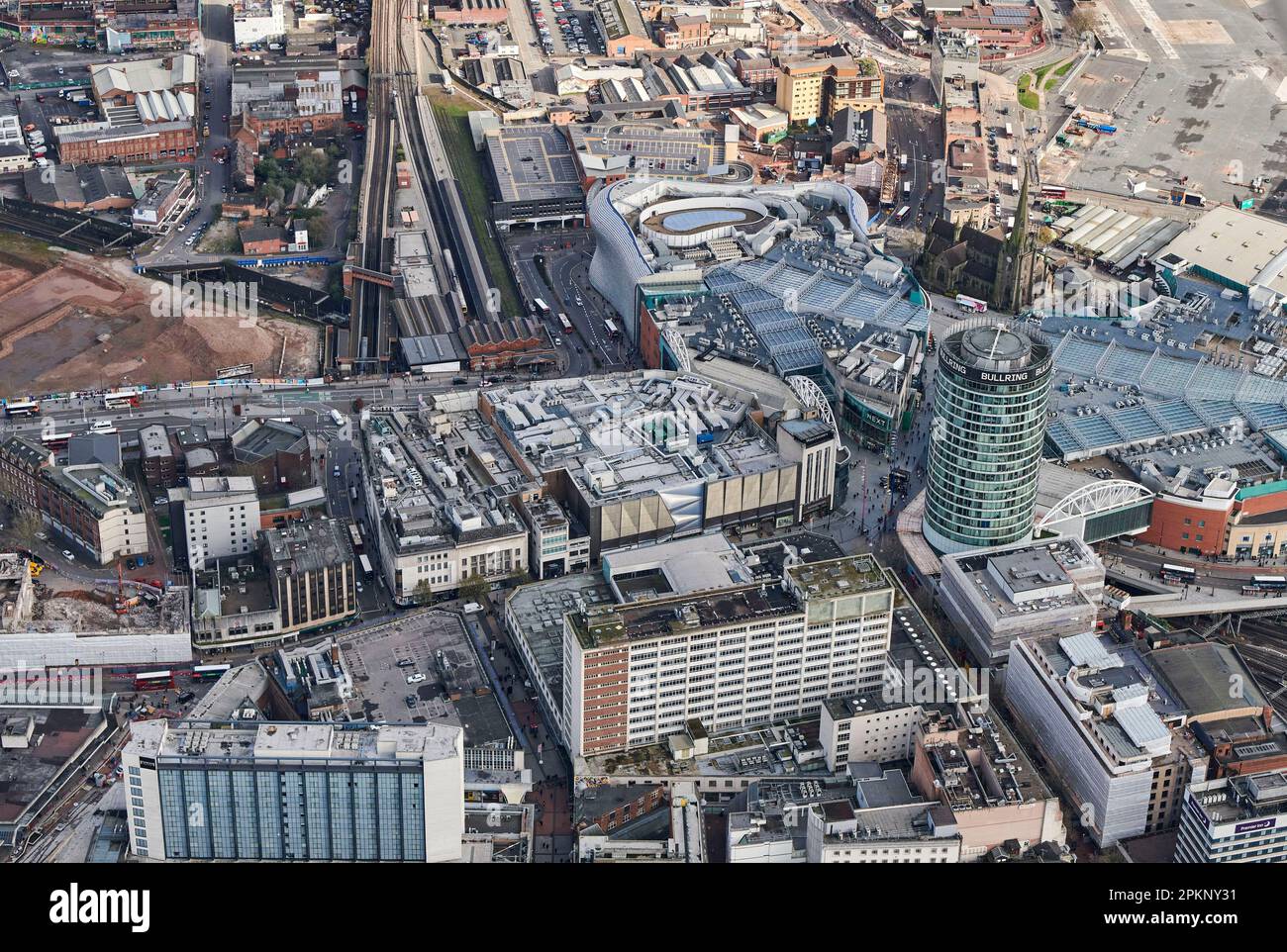 An aerial view of Birmingham City Centre, West Midlands, England, UK ...