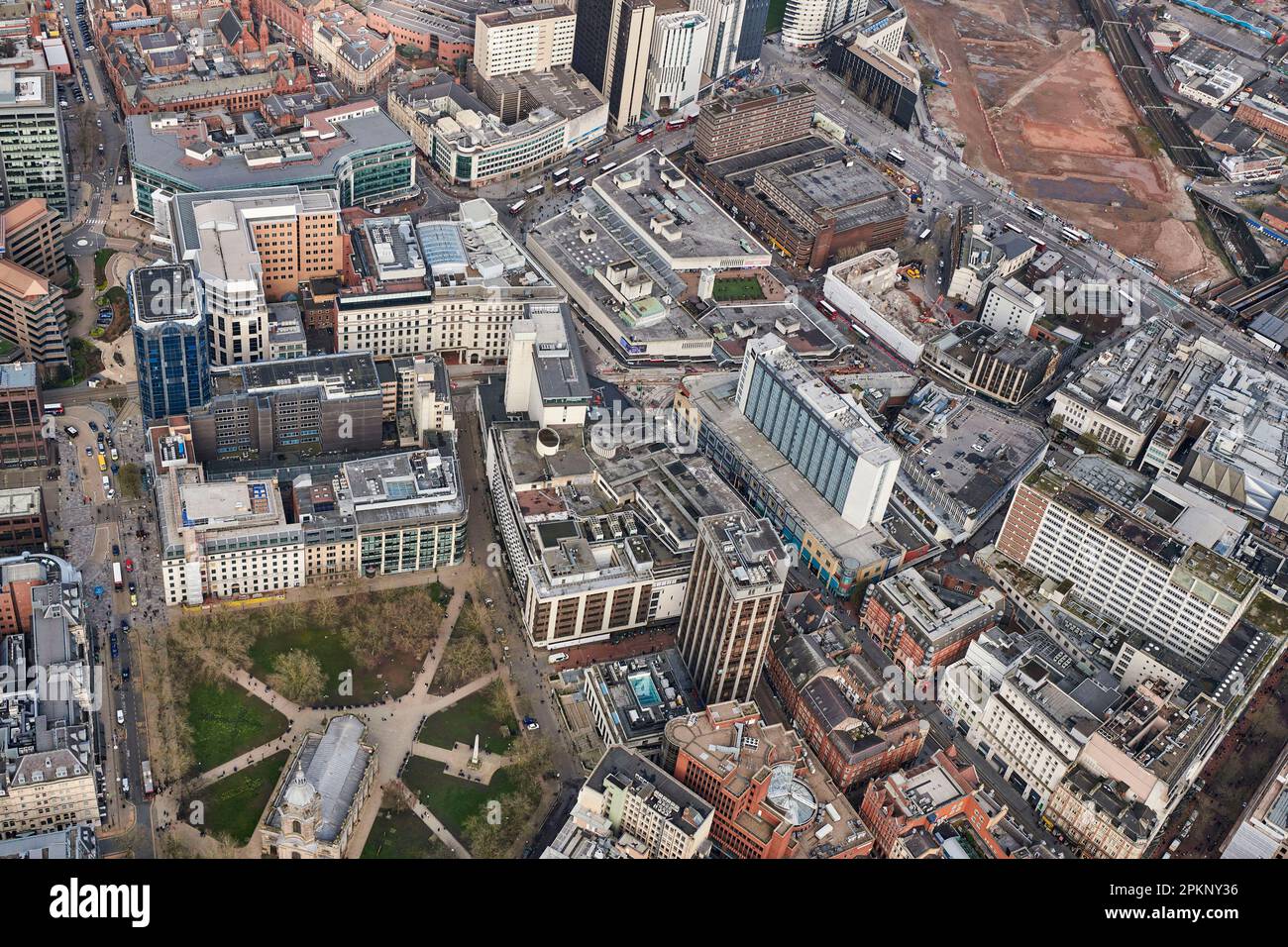 An aerial view of Birmingham City Centre, West Midlands, England, UK ...