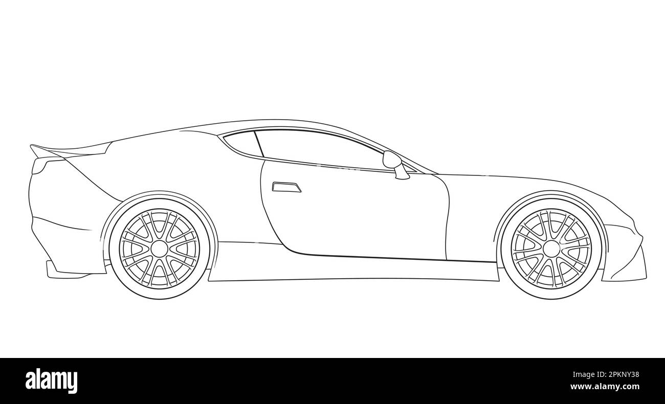 Sports car, modern design roadster. Vector illustration isolated on ...