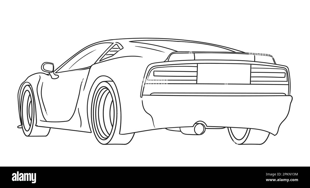 Sports car, modern design roadster. Vector illustration isolated on ...