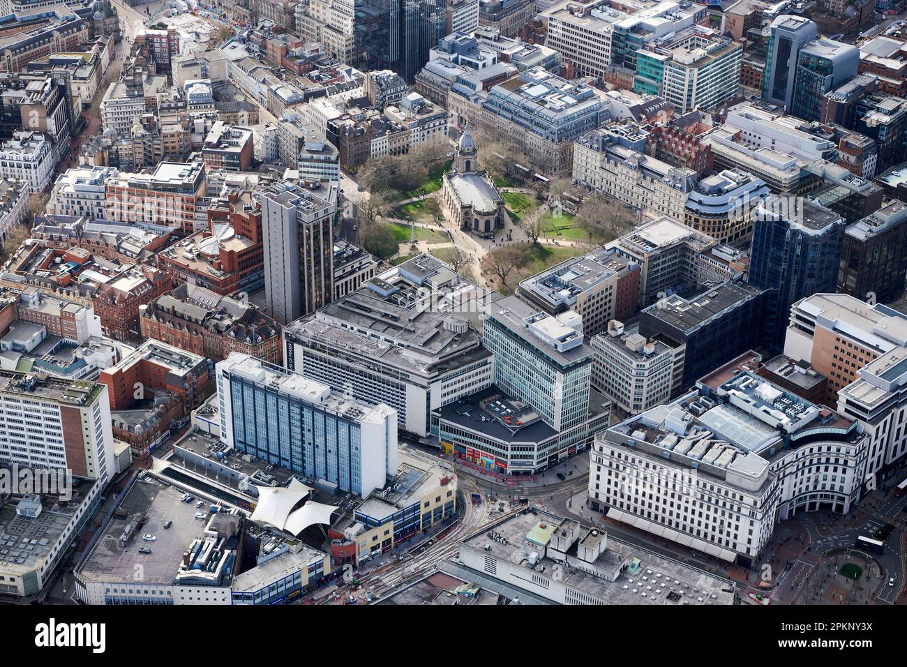 Birmingham city centre from air hi-res stock photography and images - Alamy