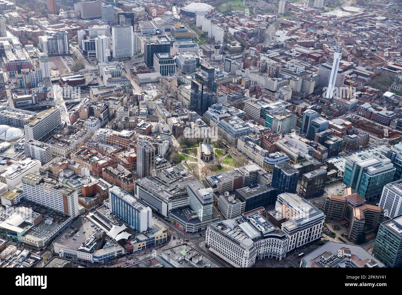 An aerial view of Birmingham City Centre, West Midlands, England, UK ...