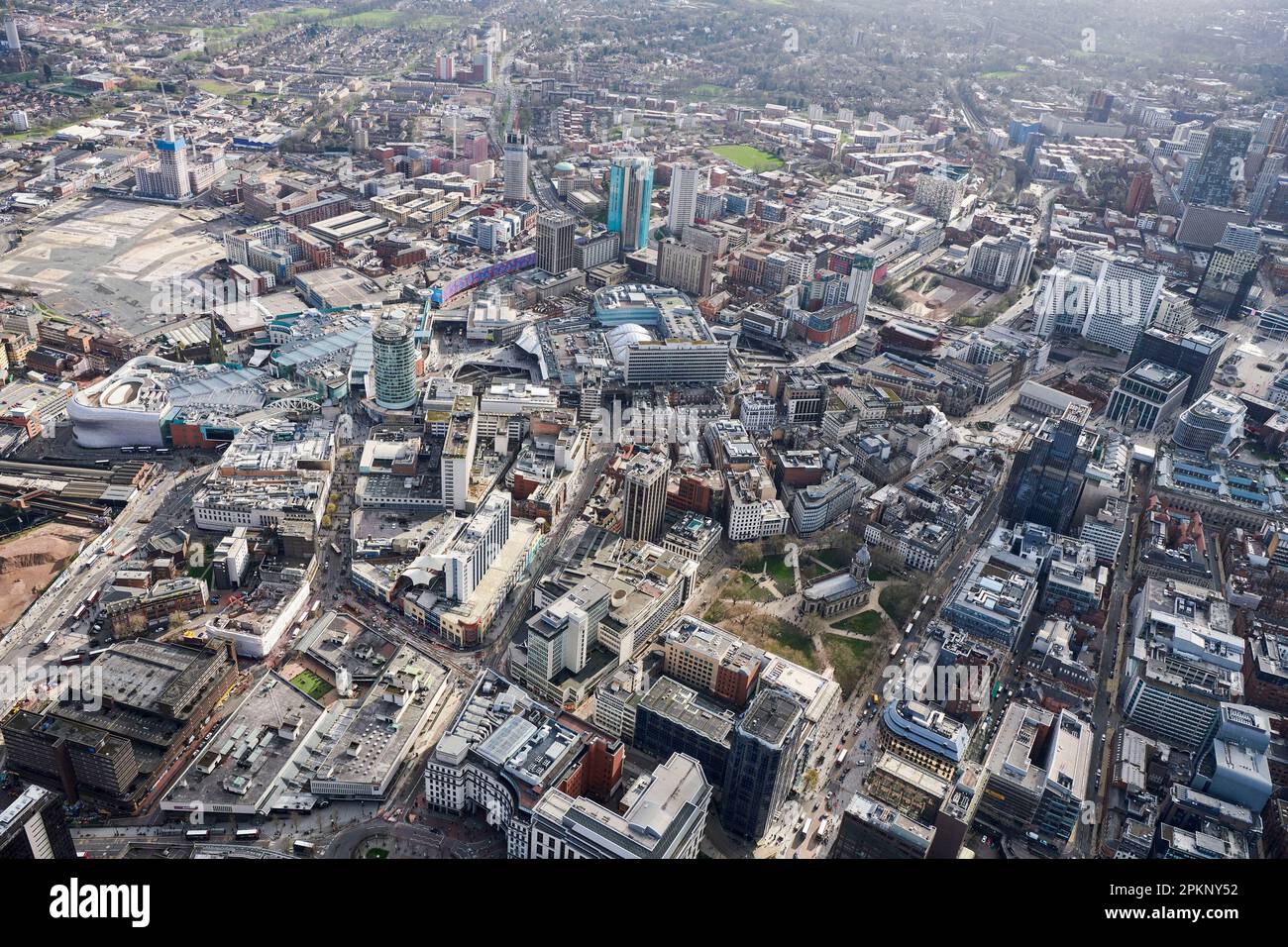An aerial view of Birmingham City Centre, West Midlands, England, UK ...