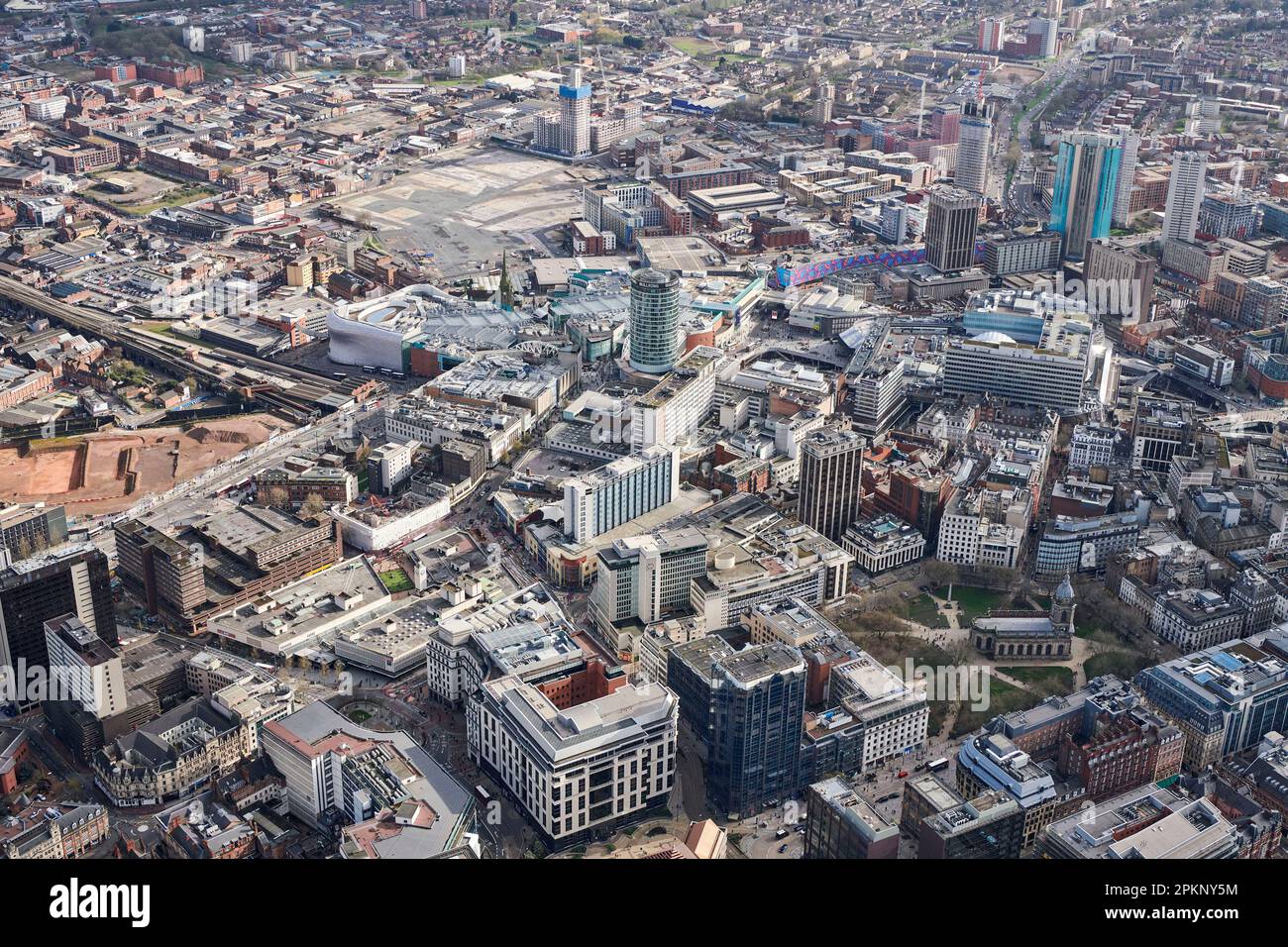 An aerial view of Birmingham City Centre, West Midlands, England, UK ...