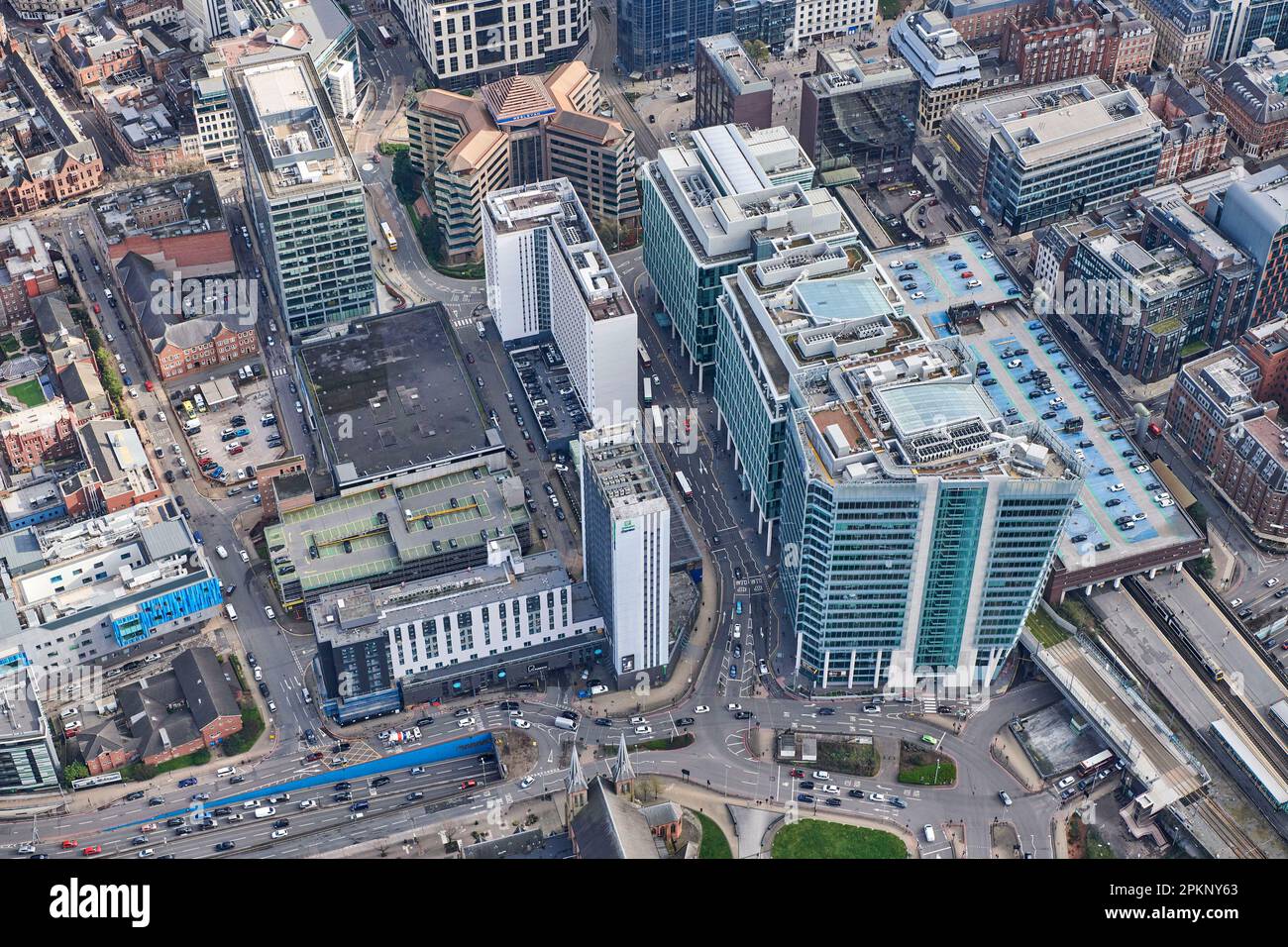 Birmingham city centre from air hi-res stock photography and images - Alamy