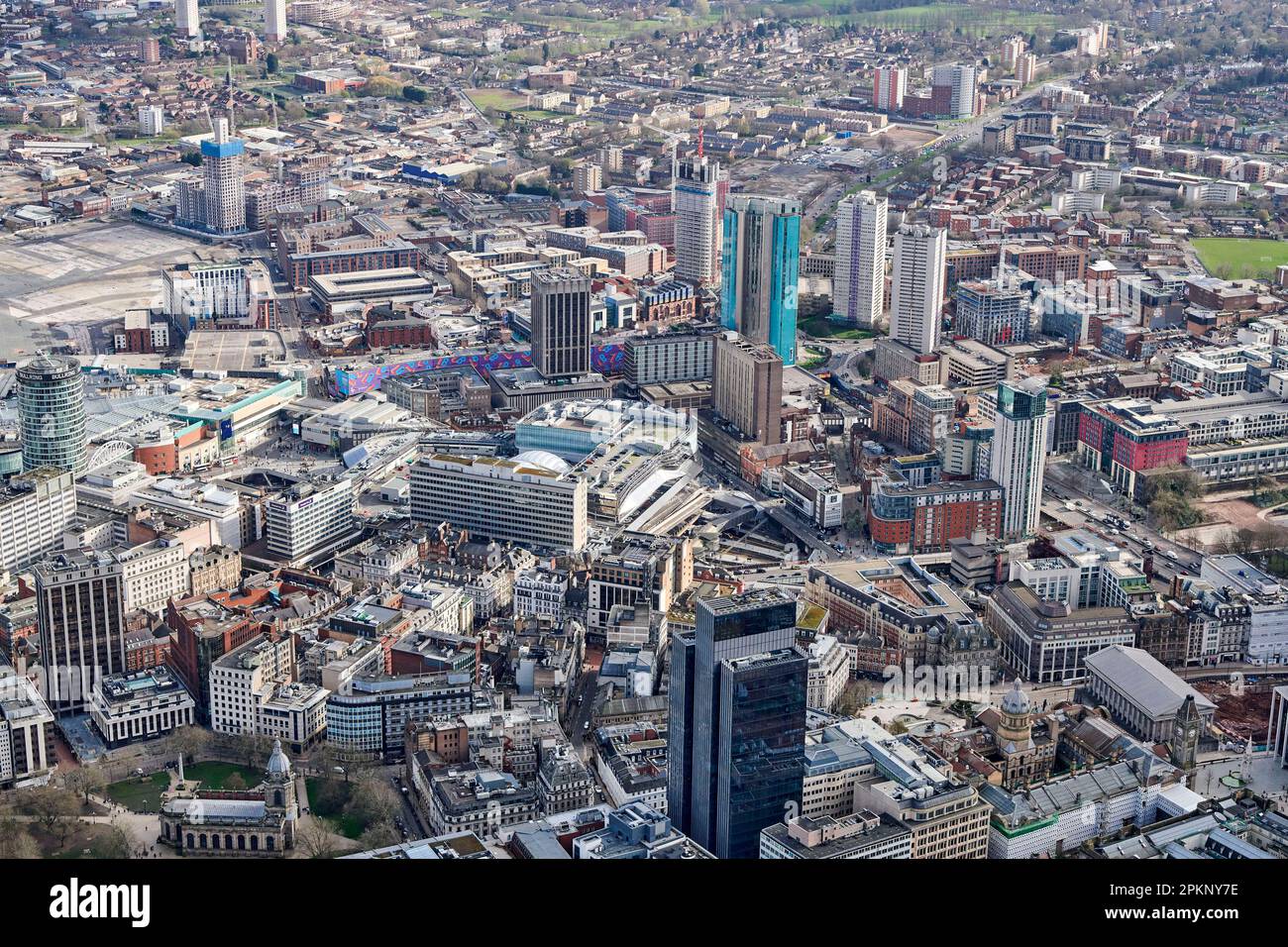 An aerial view of Birmingham City Centre, West Midlands, England, UK ...