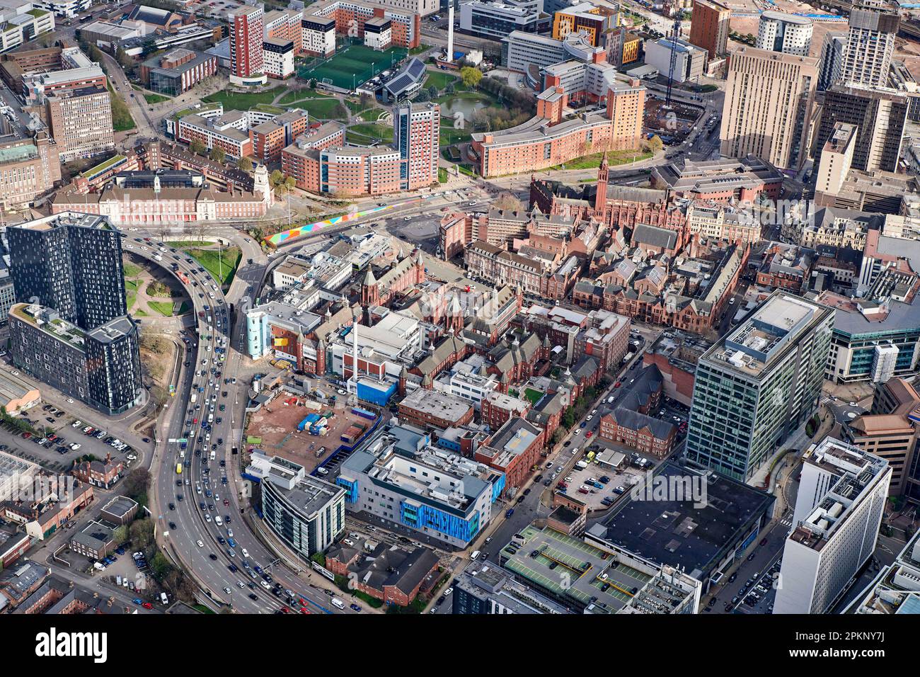 Birmingham city centre from air hi-res stock photography and images - Alamy