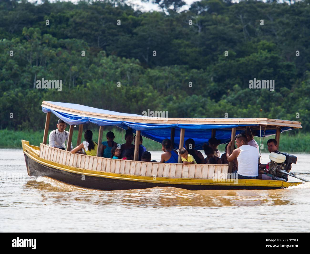 Javary River, Brazil Dec- 2017: Water transport in the Amazon ...