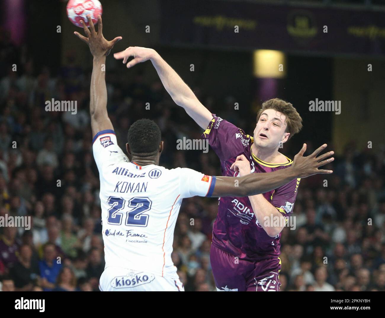 Nantes, France. 08th Apr, 2023. Thibaud Briet of HBC Nantes during the ...