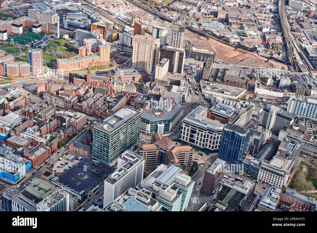 An aerial view of Birmingham City Centre, West Midlands, England, UK ...
