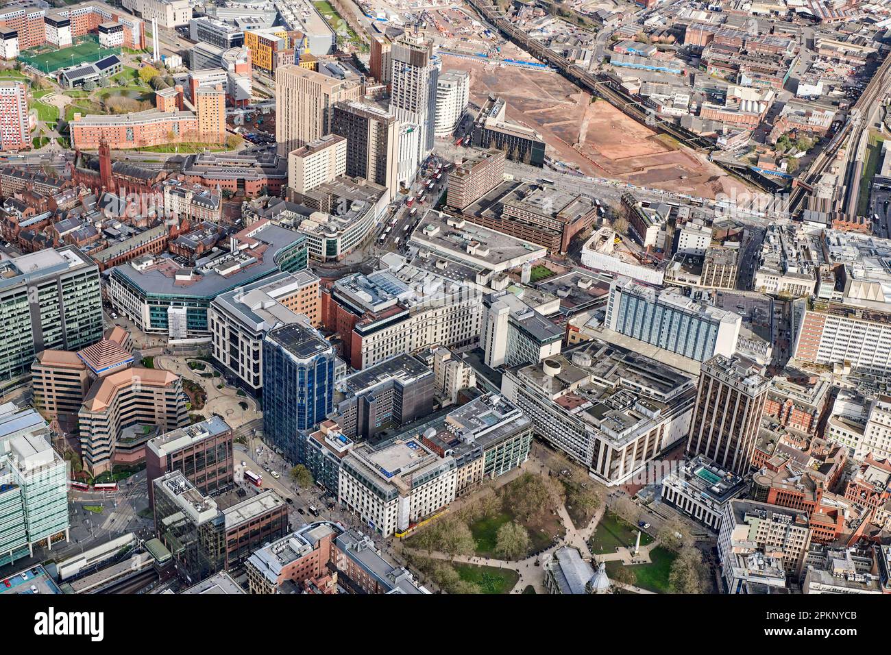 An aerial view of Birmingham City Centre, West Midlands, England, UK ...