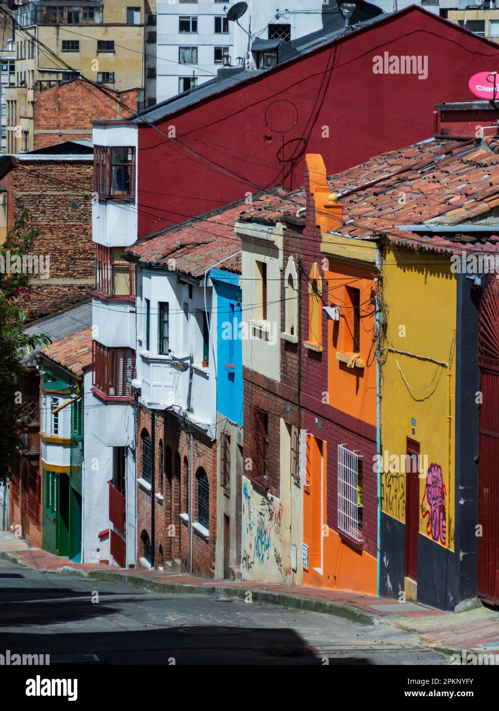 Bogotá Colombia - Dec, 2020: La Candelaria, the historic center of ...