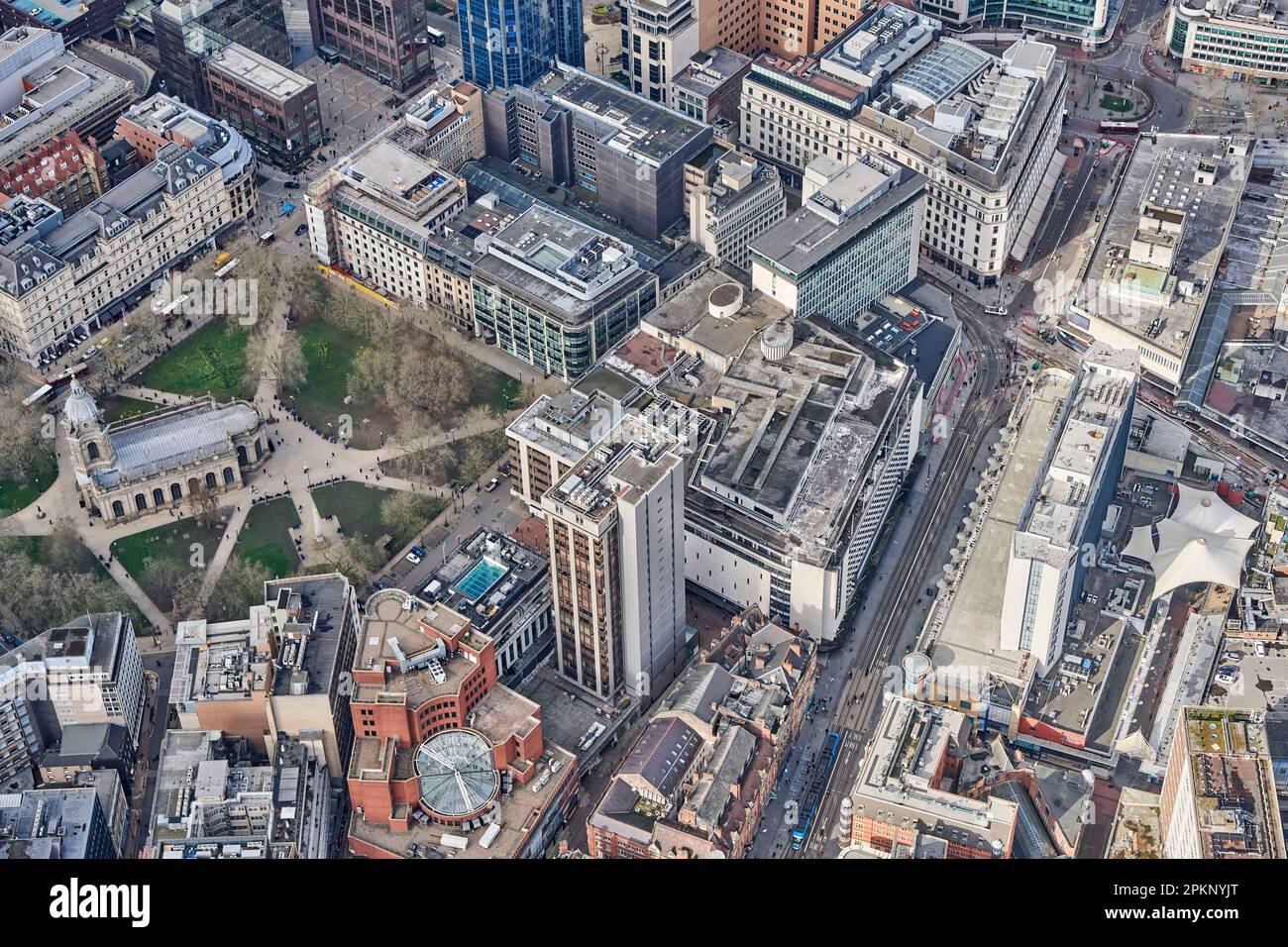 Birmingham city centre from air hi-res stock photography and images - Alamy
