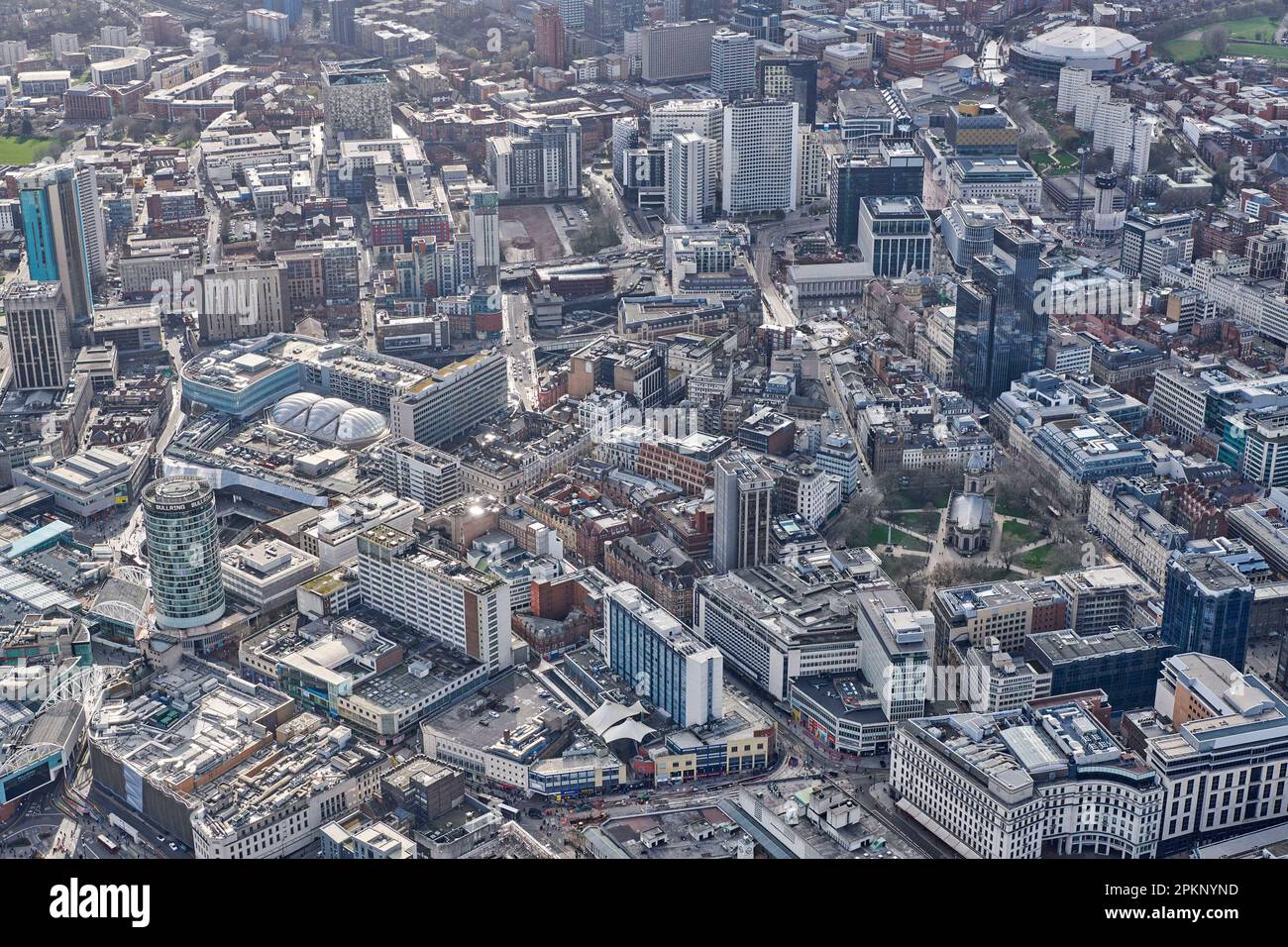 An aerial view of Birmingham City Centre, West Midlands, England, UK ...