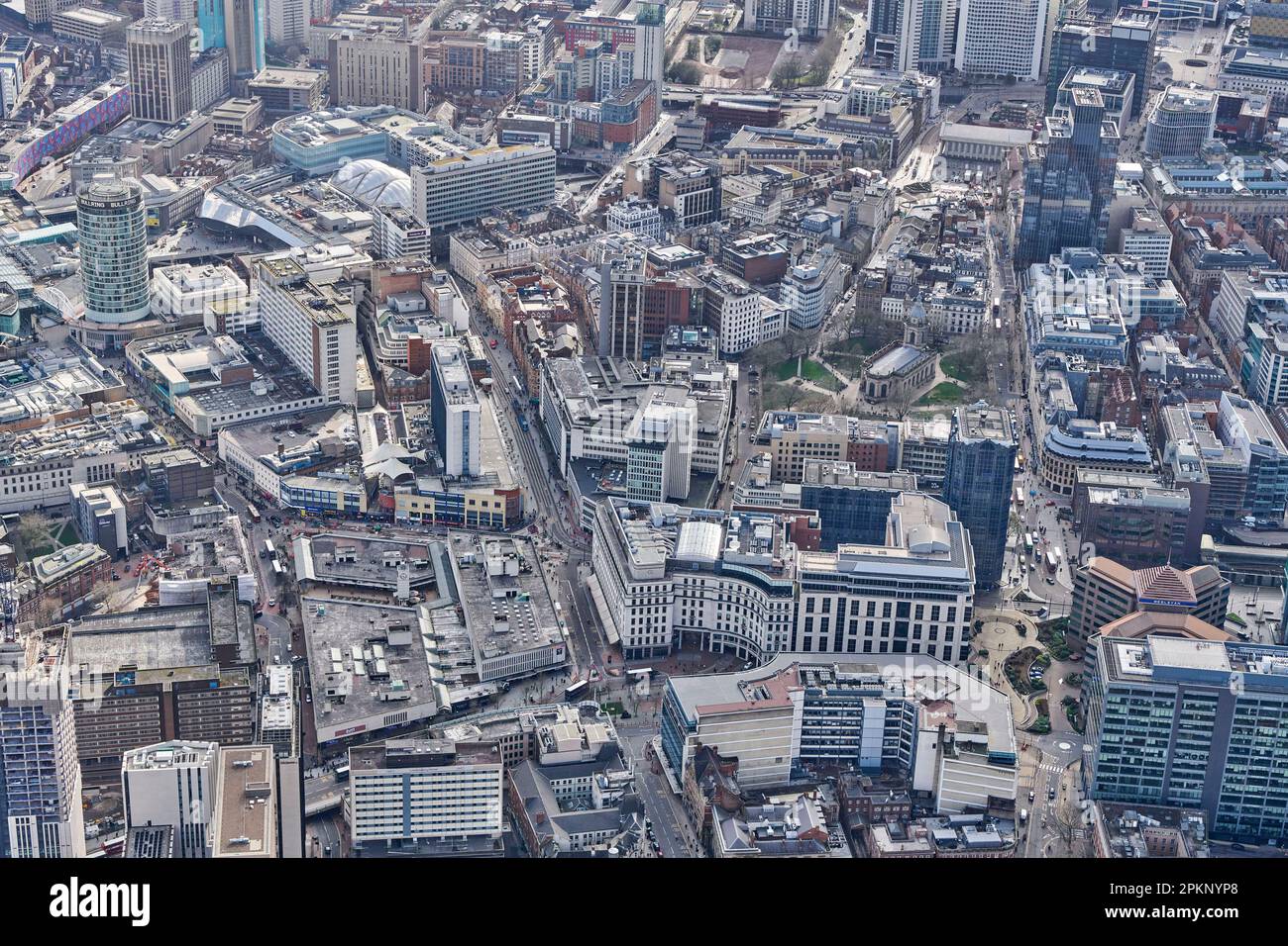 An aerial view of Birmingham City Centre, West Midlands, England, UK ...