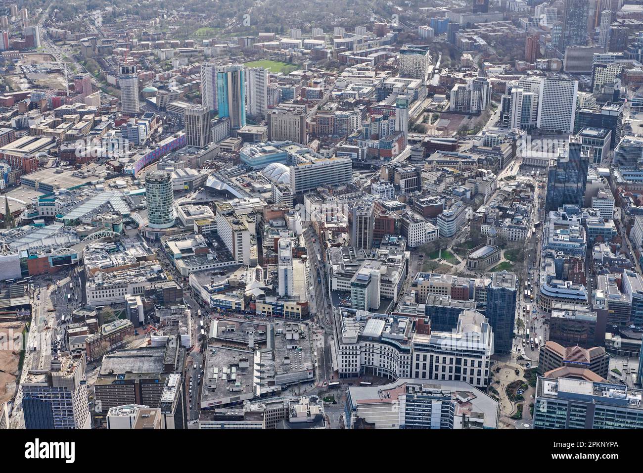 An aerial view of Birmingham City Centre, West Midlands, England, UK ...