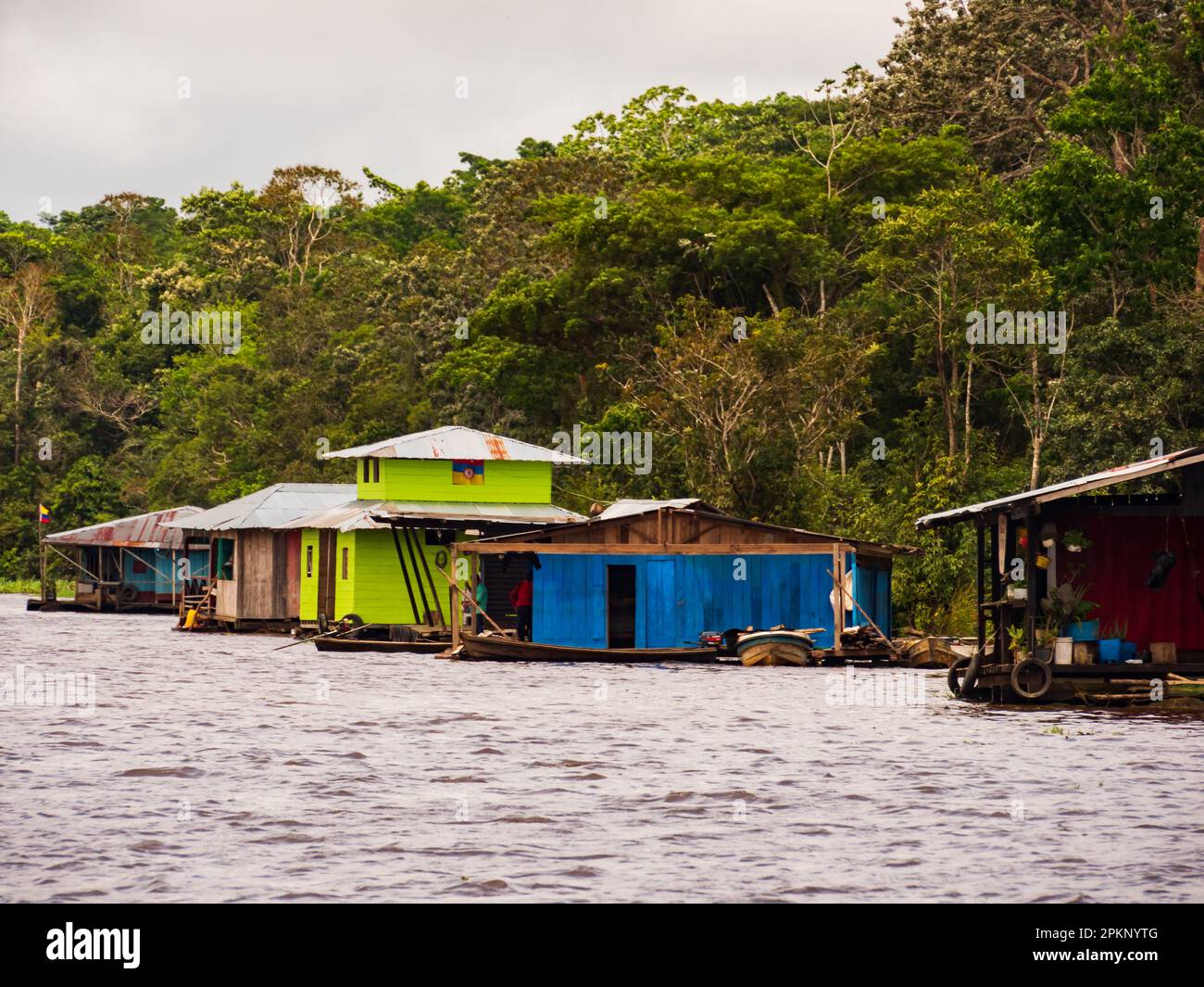 Puerto Narino, Colombia - Dec,2021: Floating house Puerto Nariño - the ...