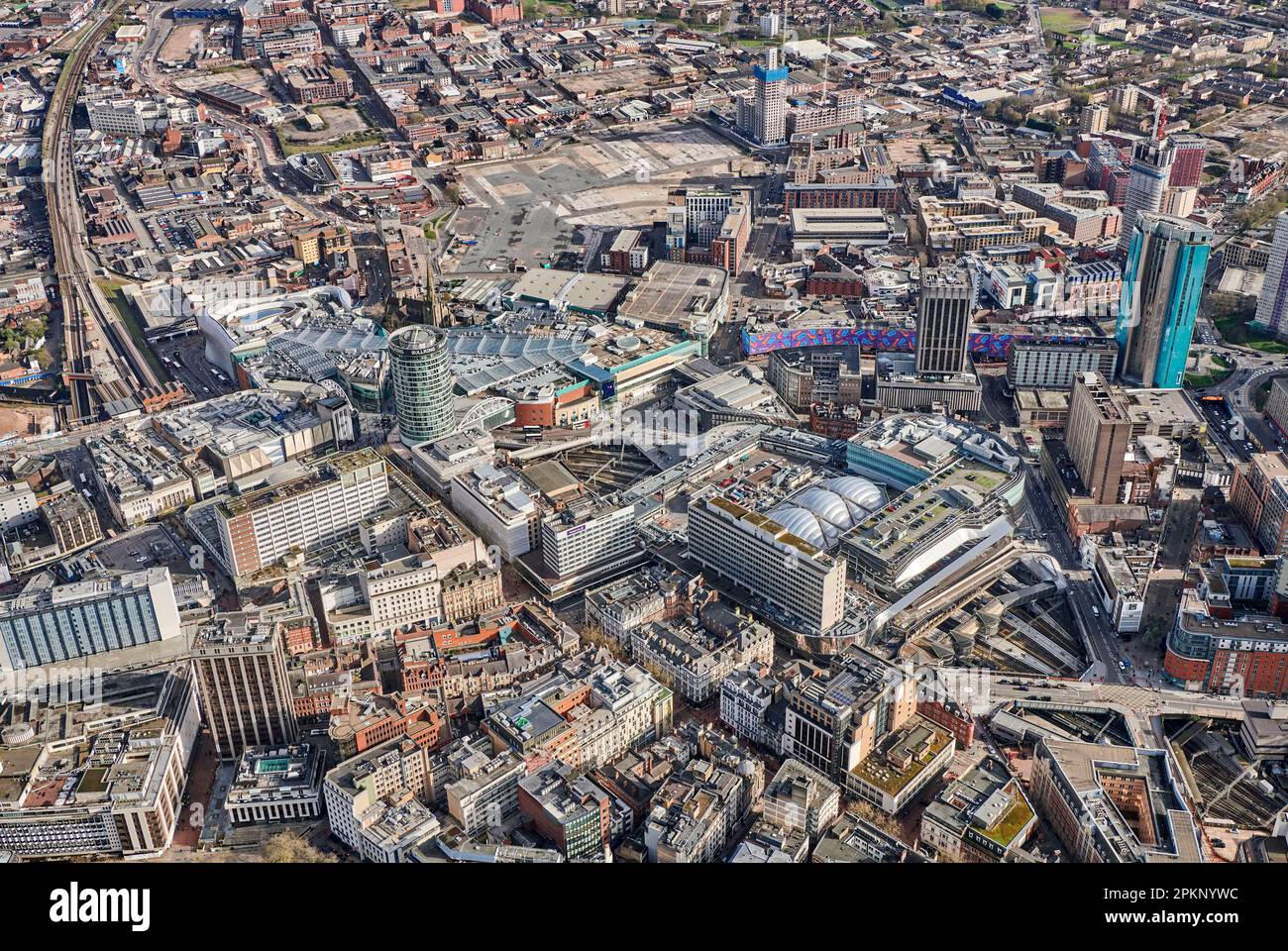 An aerial view of Birmingham City Centre, West Midlands, England, UK ...