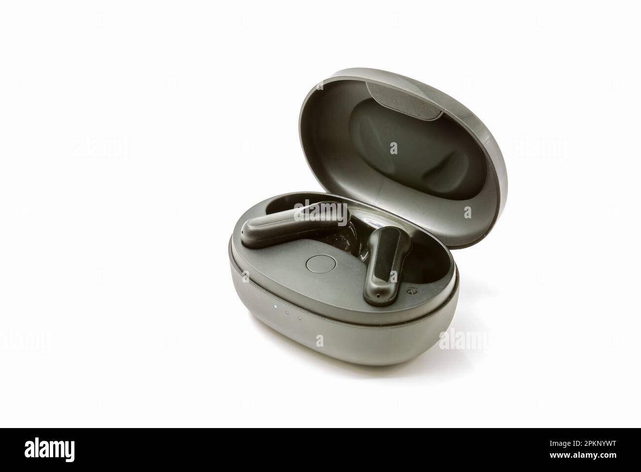 White headphone smartphone music Cut Out Stock Images & Pictures - Alamy