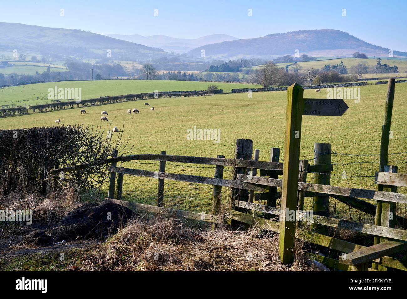 The soft landscape of the southern lake district, near Stanton, off the ...