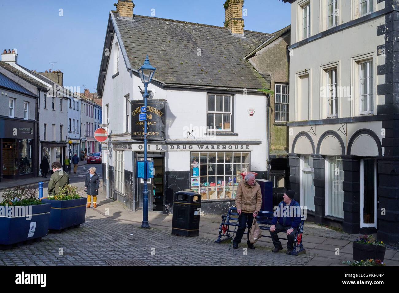 Ulverston Town centre, south Lake District, Cumbria, North West England ...