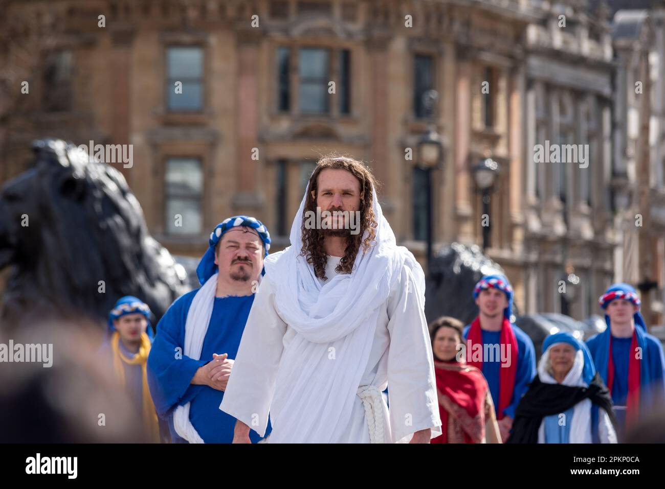 The Passion of Christ open air play by Wintershall in Trafalgar Square ...