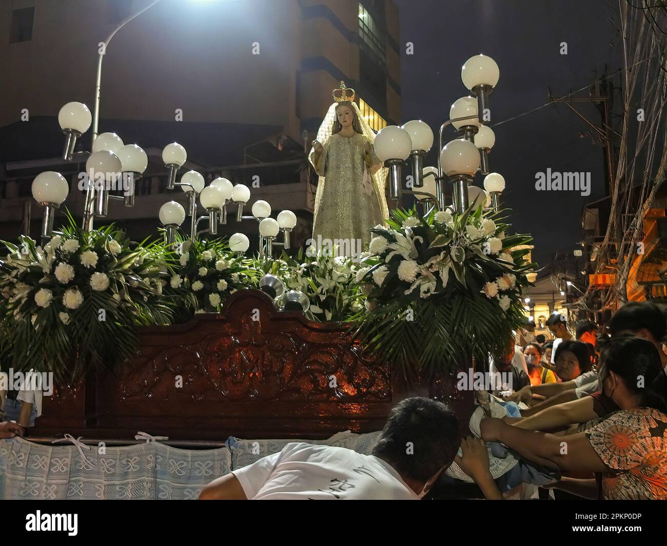 Malabon, Philippines. 09th Apr, 2023. The replica of the Blessed Virgin ...