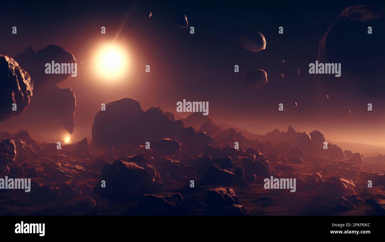 Asteroid belt solar system hi-res stock photography and images - Alamy